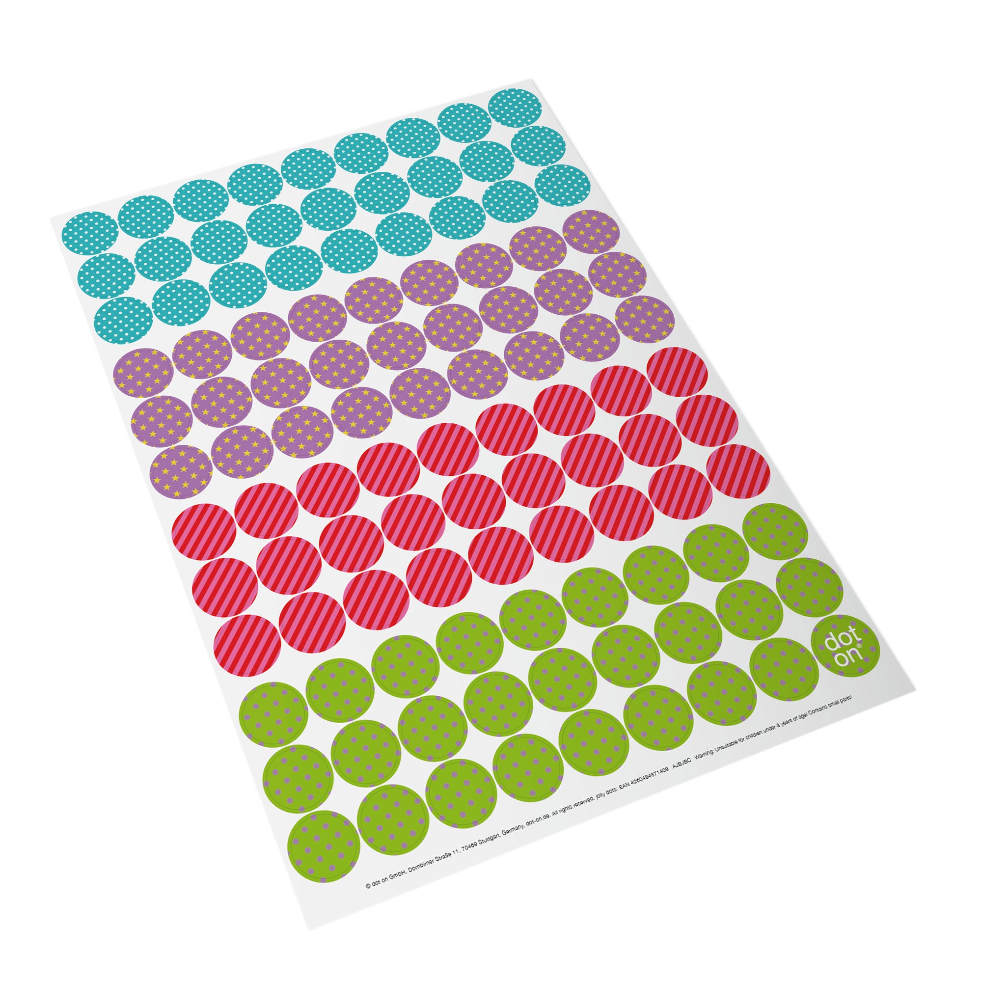 jolly dots | Bogen mit 108 Klebepunkten | Ø 20 mm – dot on